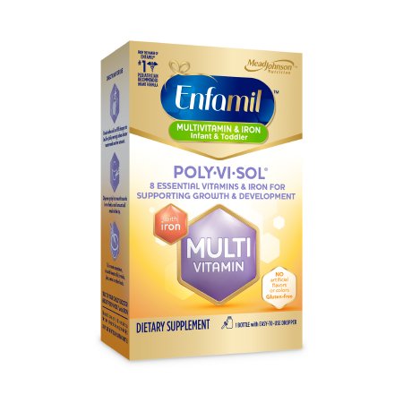 Mead Johnson Pediatric Multivitamin Supplement Poly·Vi·Sol® with Iron ...